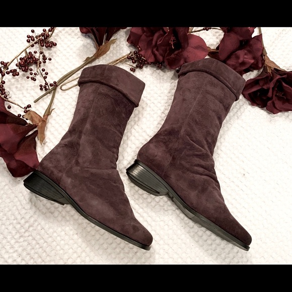 Markon | Shoes | Markon Simon Brown Suede Leather Boot Sz 85 | Poshmark